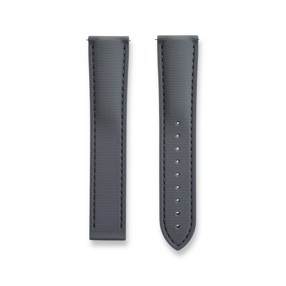 DEPLOY•FKM Premium Sailcloth Rubber Deployant Watch Strap-Slate Grey